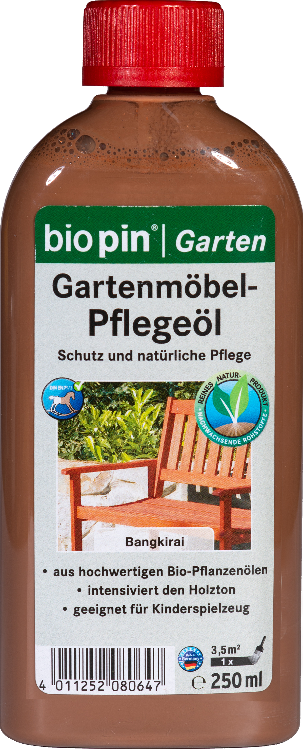 Gartenmöbel-Pflegeöl Bangkirai 0,25 L | Gartenmöbel-Pflegeöl | Garten | Biopin Shop